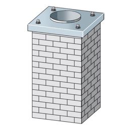 Bertrams Camino-fix St&uuml;lpkopf 02SKK1-14 H&ouml;he 1,25 m, Innenma&szlig; 140/140 mm, Typ Klinker, mit Abdeckung