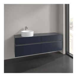 Villeroy & Boch Villeroy und Boch Collaro Waschtischunterschrank C050B0VQ 160x54,8x50cm, Waschtisch links, LED-Beleuchtung 12W, marine blue