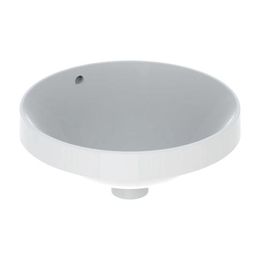 Geberit VariForm Einbauwaschtisch 500701012 d= 40cm, ohne Hahnloch, mit &Uuml;berlauf, rund, wei&szlig;