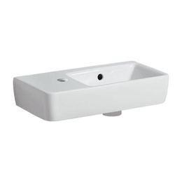 Geberit Waschtisch Renova Compact 276350000 weiss, 50x25cm, Ablagefl&auml;che und Hahnloch links