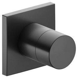 KEUCO IXMO Pure Absperrventil 59541130002 Schwarzchrom geb&uuml;rstet, Unterputz Montage, eckig, f&uuml;r 1 Verbraucher