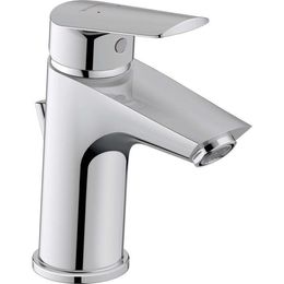 Duravit No. 1 Waschtischarmatur N11012001010 mit Zugstangen-Ablaufgarnitur, Ausladung 100mm, Minus-Flow, chrom