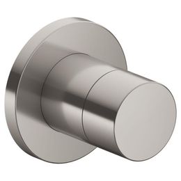 KEUCO Ixmo Fertigmontageset 59541050001 Nickel geb&uuml;rstet, Unterputz-Absperrventil, Griff Pure, rund