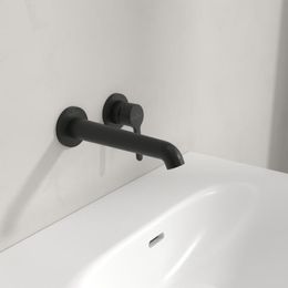 Villeroy & Boch Villeroy und Boch Skyla Waschtischarmatur TVW116001000K5 ohne Ablaufgarnitur, Schwarz Matt
