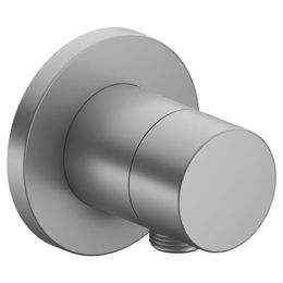 KEUCO Ixmo Fertigmontageset 59541170101 Unterputz-Absperrventil, Schlauchanschluss, Griff Pure, rund, Aluminium-finish
