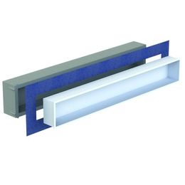 Schedel Multistar vision Nischeneinsatz BOX20143MR 200 x 1430 x 120 mm, mit Rahmen, bianco wei&szlig;
