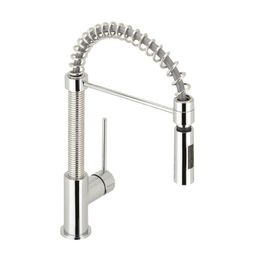 Herzbach Design new Sp&uuml;ltisch-Einhebelmischer 10.136080.1.01 chrom, Spiralfederauslauf schwenkbar