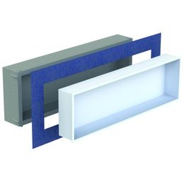 Schedel Multistar vision Nischeneinsatz BOX30100MR 300 x 1000 x 120 mm, mit Rahmen, bianco wei&szlig;