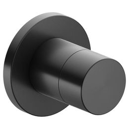 KEUCO IXMO Pure Absperrventil 59541130001 Unterputz Montage, schwarzchrom geb&uuml;rstet, rund, f&uuml;r 1 Verbraucher