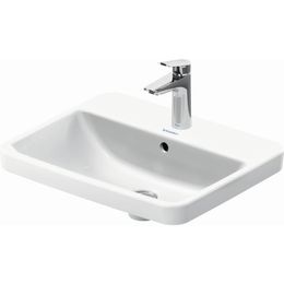 Duravit No. 1 Einbau-Waschtisch 03555500272 54,5x43,5cm, Einbau von oben, mit Hahnloch, Überlauf, Hahnlochbank, weiß