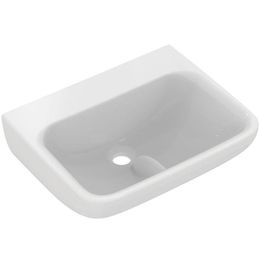 Ideal Standard Contour 21 Waschtisch E1725HY mit Finne, ohne Hahnloch und &Uuml;berlauf, 50 x 40 cm, wei&szlig; mit SmartGuard