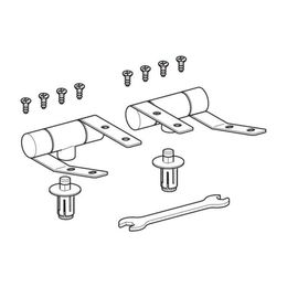 Geberit Scharnier-Set 598182000 mit Absenkautomatik, für WC-Sitz
