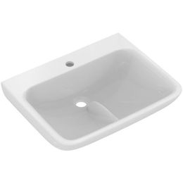 Ideal Standard Contour 21 Waschtisch E1604HY mit Finne, mit Hahnloch, ohne &Uuml;berlauf, 60 x 48 cm, wei&szlig; mit SmartGuard