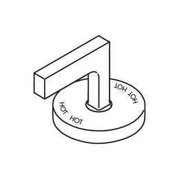 Hansgrohe Hebelgriff warm Axor Citterio 3-Loch 39094000 Waschtischarmatur ohne Platte chrom