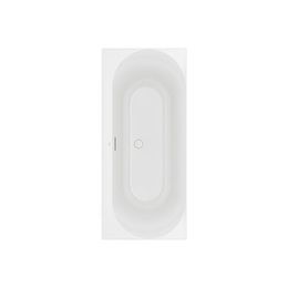 Villeroy & Boch Villeroy und Boch Loop & friends Eck-Badewanne Duo UBA180LOF2V-RW 180x80cm, ovale Innenform, stone white