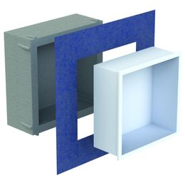 Schedel Multistar vision Nischeneinsatz BOX3030MR 300 x 300 x 120 mm, mit Rahmen, bianco wei&szlig;