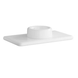 Vitra Liquid Waschtisch-Konsolenplatte 7310B403-1828 100x55x6cm, 1 Beckenausschnitt mittig, wei&szlig; hochglanz VC, ohne Hahnloch