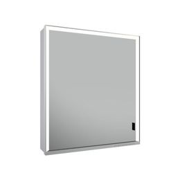 KEUCO Royal Lumos Spiegelschrank 14301172201 Wandvorbau, silber-eloxiert, verdecktes Ablagefach, 650 x 735 x 165 mm, Anschlag links