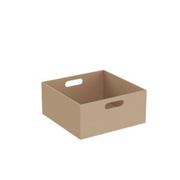 Vitra Equal Leder-Box 64113 35 x 35 x 16 cm, 2 Griffl&ouml;cher, beige