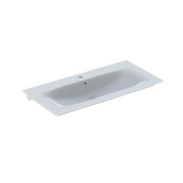 Geberit Renova Plan M&ouml;bel-Waschtisch 122200600 100 x 48 cm, wei&szlig; KeraTect, mit Hahnloch, mit &Uuml;berlauf