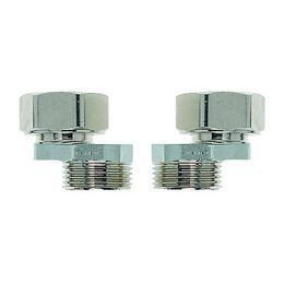 Heimeier S-Anschluss 1354-02.362 Set 1, Achsabstand 40-50-60/50, Messing vernickelt