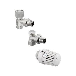 Oventrop Uni LH Thermostatventil-Set 1703063 DN 10, Eckform, mit Thermostat