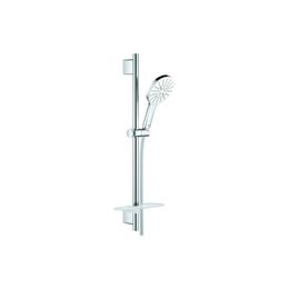 Grohe Rainshower Brausegarnitur 26577LS0 moon white, Brausestange 600mm, 3 Strahlarten, Durchflussbegrenzer 9,5 l/min