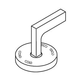 Hansgrohe Hebelgriff kalt Axor Citterio 3-Loch 39093000 Waschtischarmatur ohne Platte chrom