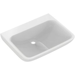 Ideal Standard Contour 21 Waschtisch E1726HY mit Finne, ohne Hahnloch und &Uuml;berlauf, 60 x 48 cm, wei&szlig; mit SmartGuard