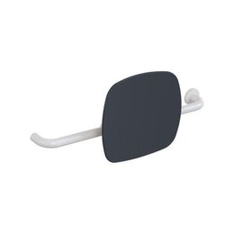 HEWI 801 R&uuml;ckenst&uuml;tze 801.51.9262R98 Wandabstand 150mm, Ausf&uuml;hrung rechts, Lehne anthrazitgrau, signalwei&szlig;