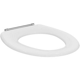 Ideal Standard WC-Sitzring K792801 mit Stangenscharnier, Scharniere Edelstahl, antibakteriell, wei&szlig;