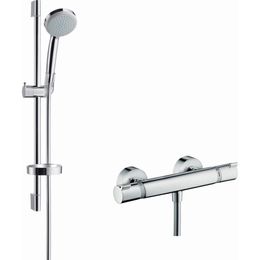 Hansgrohe Croma Brausesystem 27034000 958 mm Brausestange, mit Thermostat, chrom