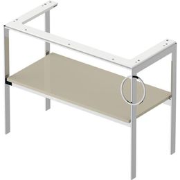 Duravit White Tulip Waschtisch-Konsole WT4544RH3H3 98,4 x 45 cm, Taupe Hochglanz, bodenstehend, Metall, 1 Handtuchhalter rechts