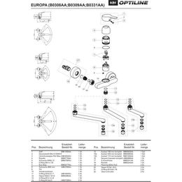 Ideal Standard Rohrauslauf, G3/4, 110mm, B961054AA kpl. zu B0106, Chrom