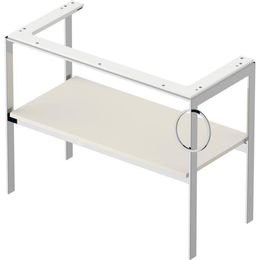 Duravit White Tulip Waschtisch-Konsole WT4544R3939 98,4 x 45 cm, Nordic Wei&szlig; Seidenmatt, bodenstehend, Metall, 1 Handtuchhalter rechts