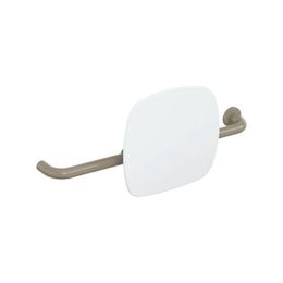 HEWI 801 R&uuml;ckenst&uuml;tze 801.51.9261R86 Wandabstand 150mm, Ausf&uuml;hrung rechts, Lehne signalwei&szlig;, sand