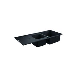 Grohe K400 Komposit-Einbausp&uuml;le 31643AP0 1160x500mm, 1,5 Becken mit Abtropffl&auml;che, granit schwarz