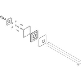 Hansgrohe Brausearm Wand Axor Starck 95891000 Kopfbrause 240x240mm chrom