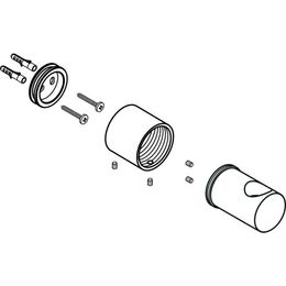 Ideal Standard Wandbefestigung f&uuml;r Brausestange, A860806AA A860806AA, Chrom