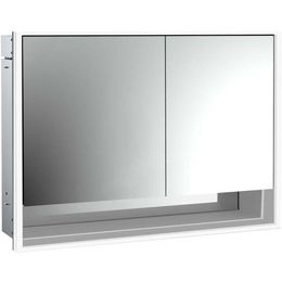 Emco Loft Unterputz-Lichtspiegelschrank 979805217 1000x733mm, Unterfach, LED 2-türig breite Tür links, aluminium/Spiegel