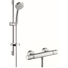Hansgrohe Brausekombination Croma 100 27032000 chrom, EcoSmart, DN 15, Stange 0,65 m