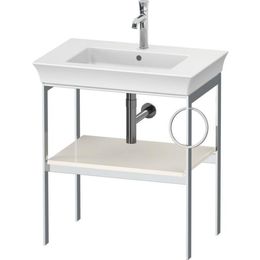 Duravit White Tulip Waschtisch-Konsole WT4543RH4H4 68,4 x 45 cm, Nordic Wei&szlig; Hochglanz, bodenstehend, Metall, 1 Handtuchhalter rechts
