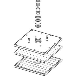 Hansa Kopfbrause komplett 200 x 200 mm 59913873 200 x 200 mm chr