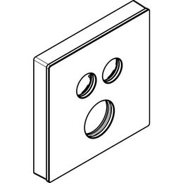 Hansgrohe Rosette 155/155mm Shower Select Glas 92623400 Thermostat UP 2 Verbraucher wei&szlig;/chrom