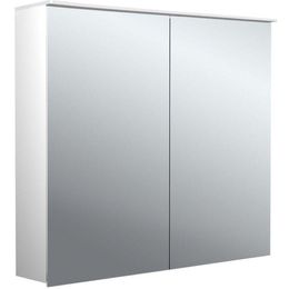 Emco pure 2 Design Aufputz-Lichtspiegelschrank 979705403 800x711mm, LED, mit Lichtsegel, 2-t&uuml;rig, Aluminium