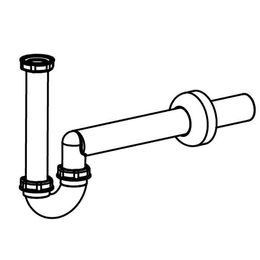Laufen Siphon H8939480000001 DN 40, Kunststoff, wei&szlig;, f&uuml;r Wand-Bidet