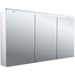 Emco pure 2 Classic Aufputz-Lichtspiegelschrank 979705506 1400x729mm, mit LED-Aufsatzleuchte, 3-t&uuml;rig, Aluminium