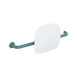 HEWI 801 R&uuml;ckenst&uuml;tze 801.51.9261L55 Wandabstand 150mm, Ausf&uuml;hrung links, Lehne signalwei&szlig;, aquablau