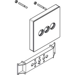 Hansgrohe Rosette 155/155mm Shower Select Glas 92624400 Thermostat UP 3 Verbraucher wei&szlig;/chrom
