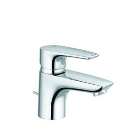 Kludi Pure&solid Waschtischarmatur 343850575 chrom, DN 15, mit Metall-Ablaufgarnitur